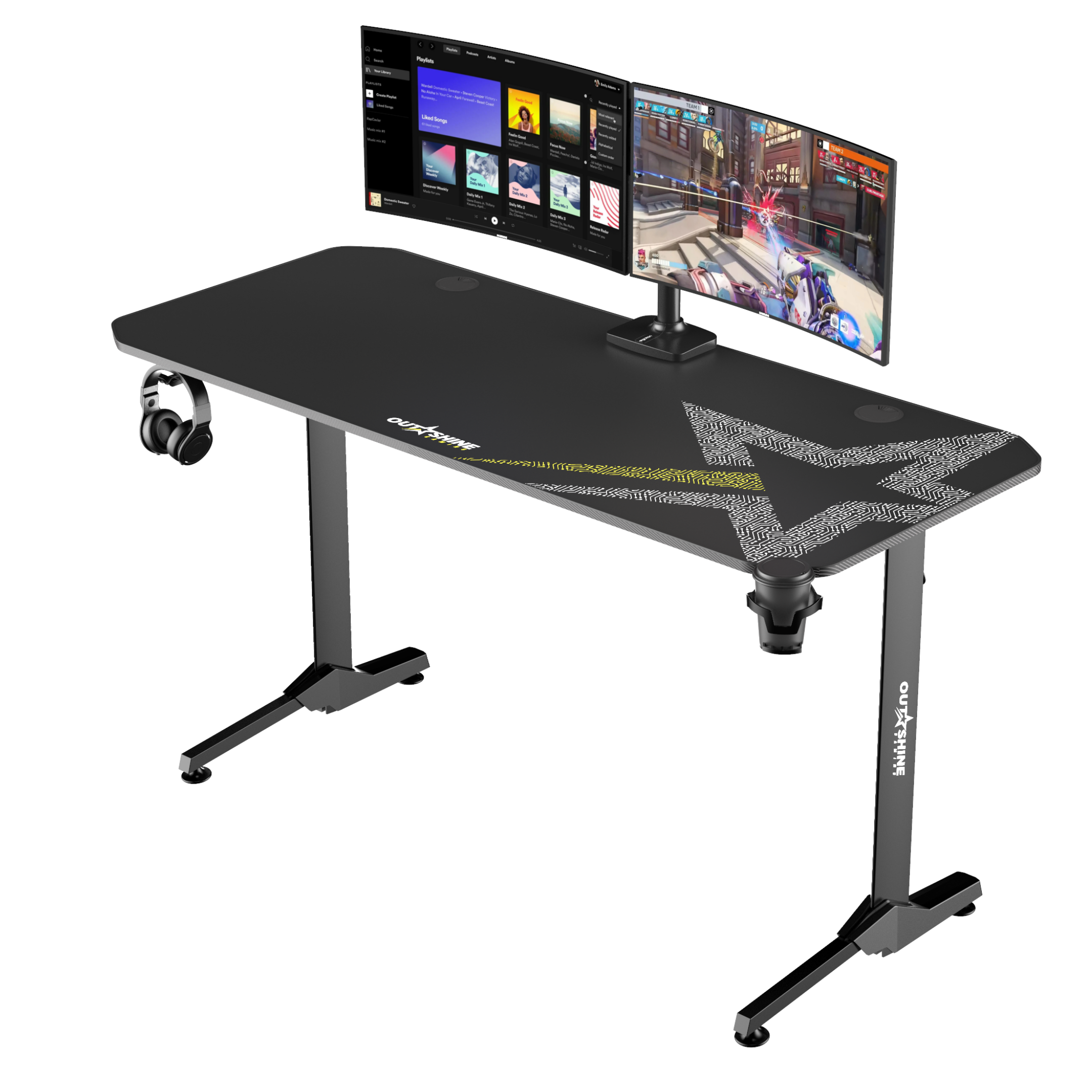 Outshine Gaming | Fortitude Gaming Desk | Free UK Next Day Delivery