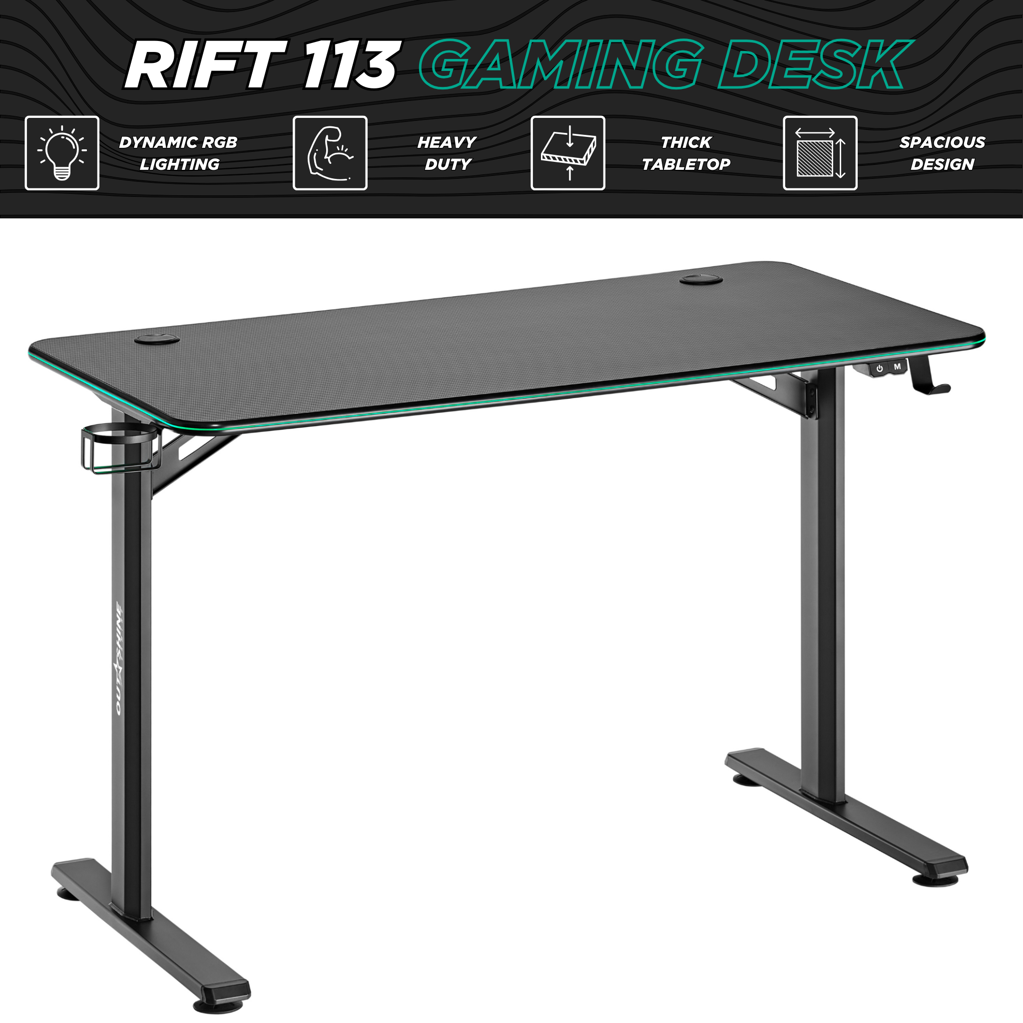 Rift Gaming Desk - 113 & 136cm Wide – Outshine Gaming
