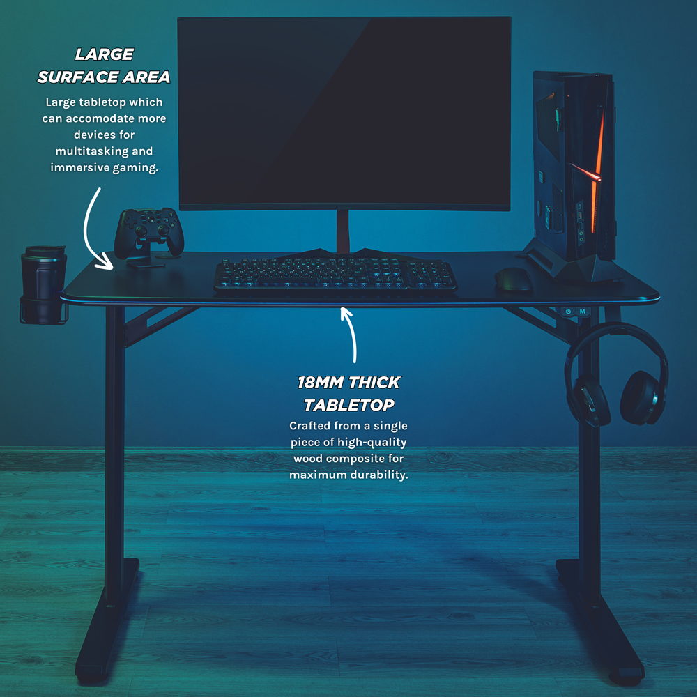 Rift Gaming Desk - 113 & 136cm Wide – Outshine Gaming